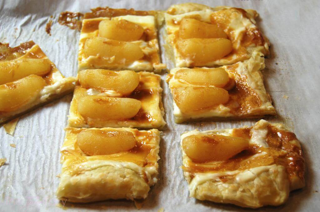 Roasted Pear Puff Pastry | The TipToe Fairy