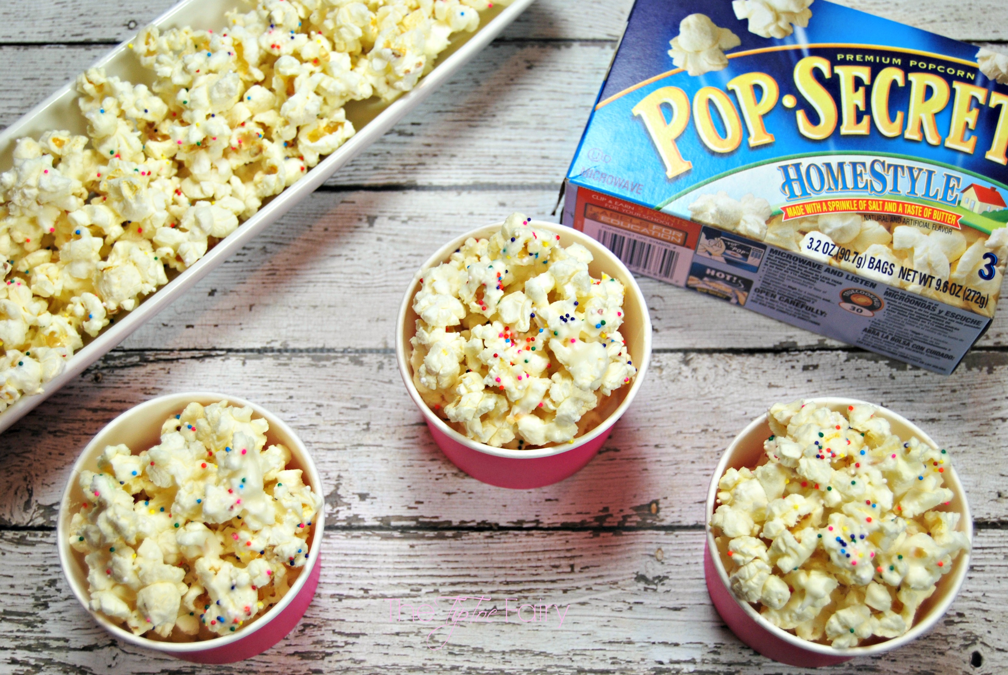 Polka Dot Popcorn Treats with Pop Secret | The TipToe Fairy