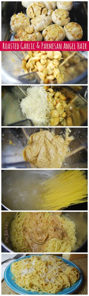 Roasted Garlic and Parmesan Angel Hair Pasta | The TipToe Fairy