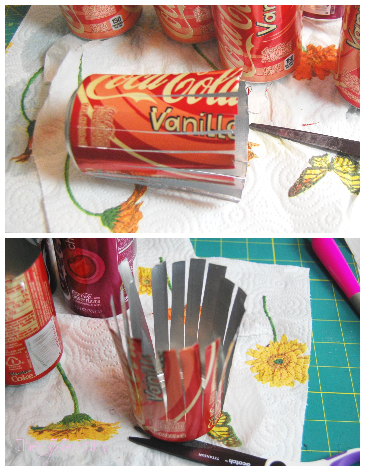 Upcycle Flower Wreath from Soda Cans | The TipToe Fairy