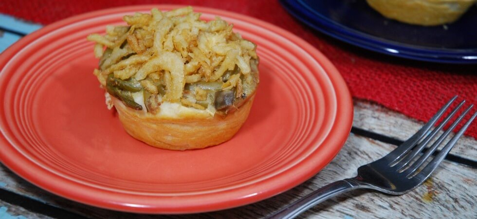How to make Green Bean Casserole Cups | The TipToe Fairy