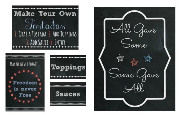 Make Your Own Tostada Bar {FREE Printables} | The TipToe Fairy