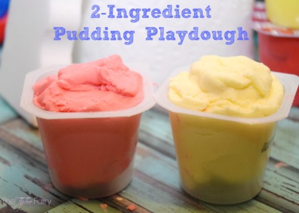 Two-Ingredient Pudding Play Dough | The TipToe Fairy