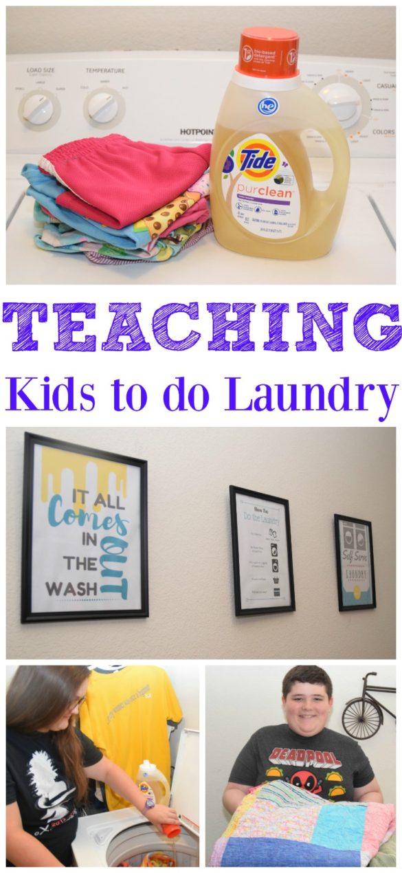 Teaching Kids to do Laundry {Free Printables} | The TipToe Fairy