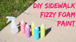 DIY Sidewalk Fizzy Foam Paint | The TipToe Fairy