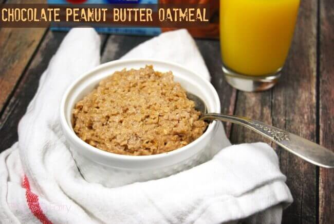 Chocolate Peanut Butter Oatmeal with Carnation Breakfast Essentials ...