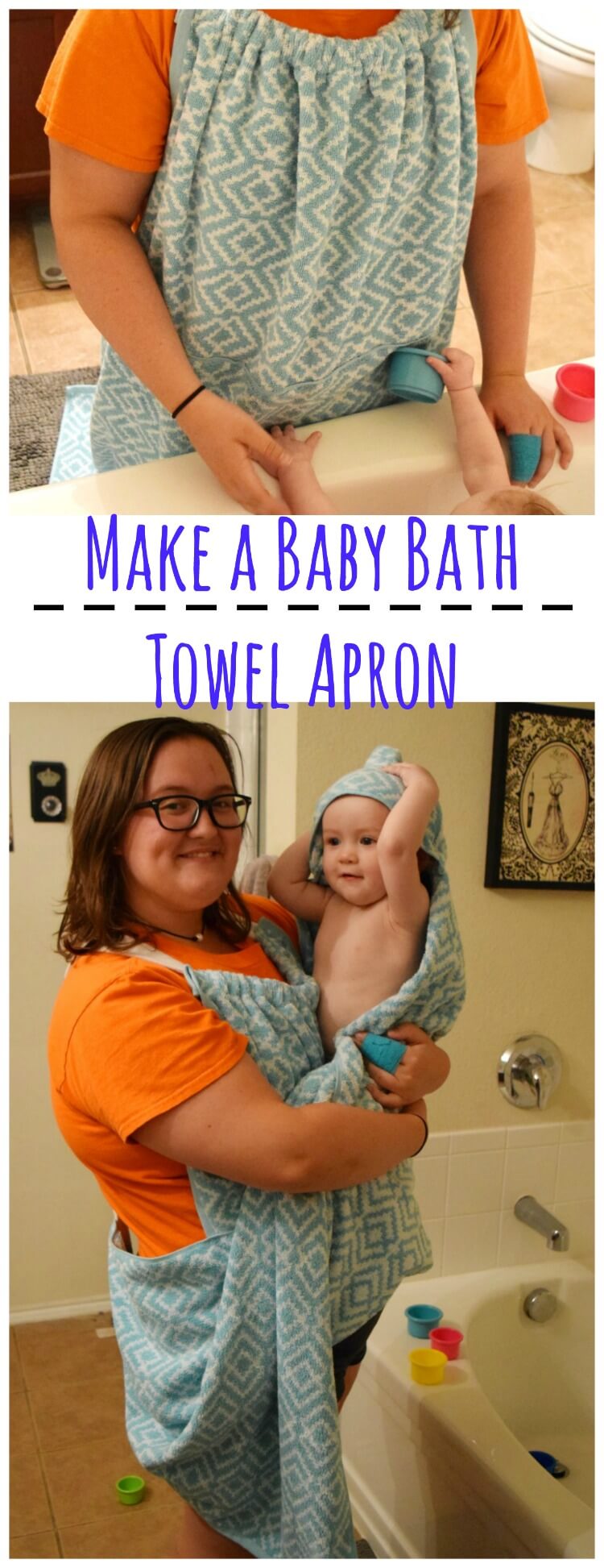 Make a Baby Bath Towel Apron | The TipToe Fairy
