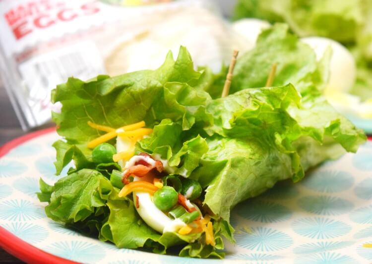 Seven Layer Salad Wrap with Hard Boiled Eggs | The TipToe Fairy