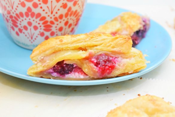 Braided Triple Berry Cheese Danish | The TipToe Fairy