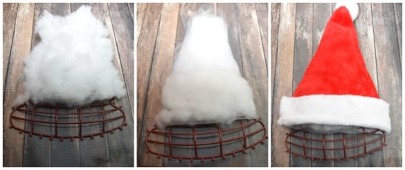 DIY Loopy Yarn Christmas Santa Wreath | The TipToe Fairy
