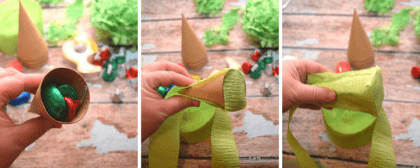 Mini Christmas Tree Pinatas | The TipToe Fairy