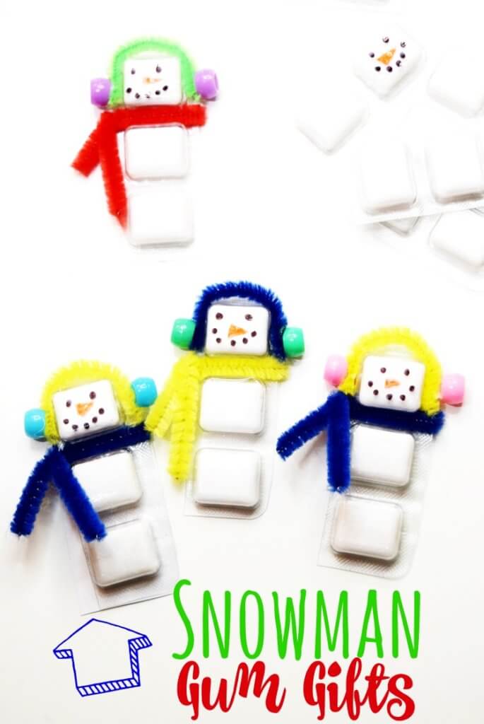 How to Make Snowman Gum Gifts | The TipToe Fairy