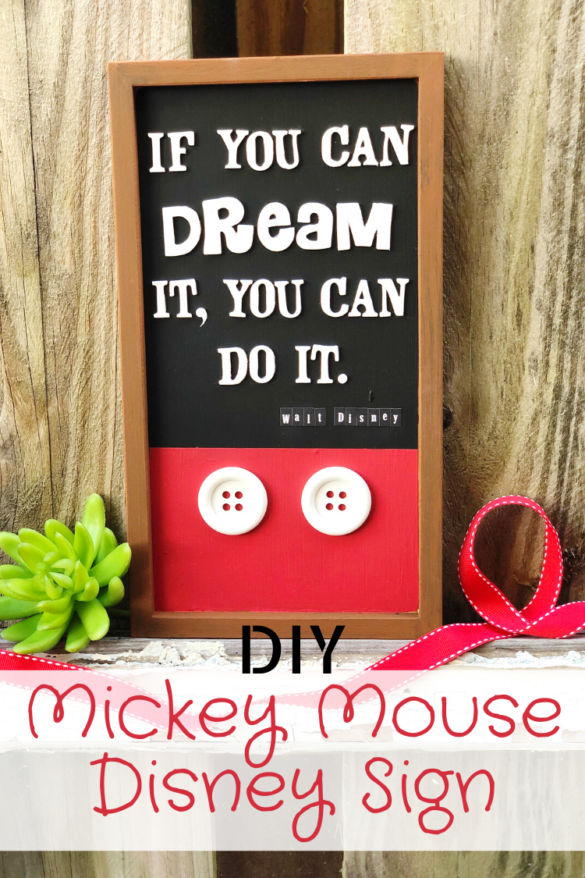 Dollar Store Mickey Mouse Disney Sign | The TipToe Fairy