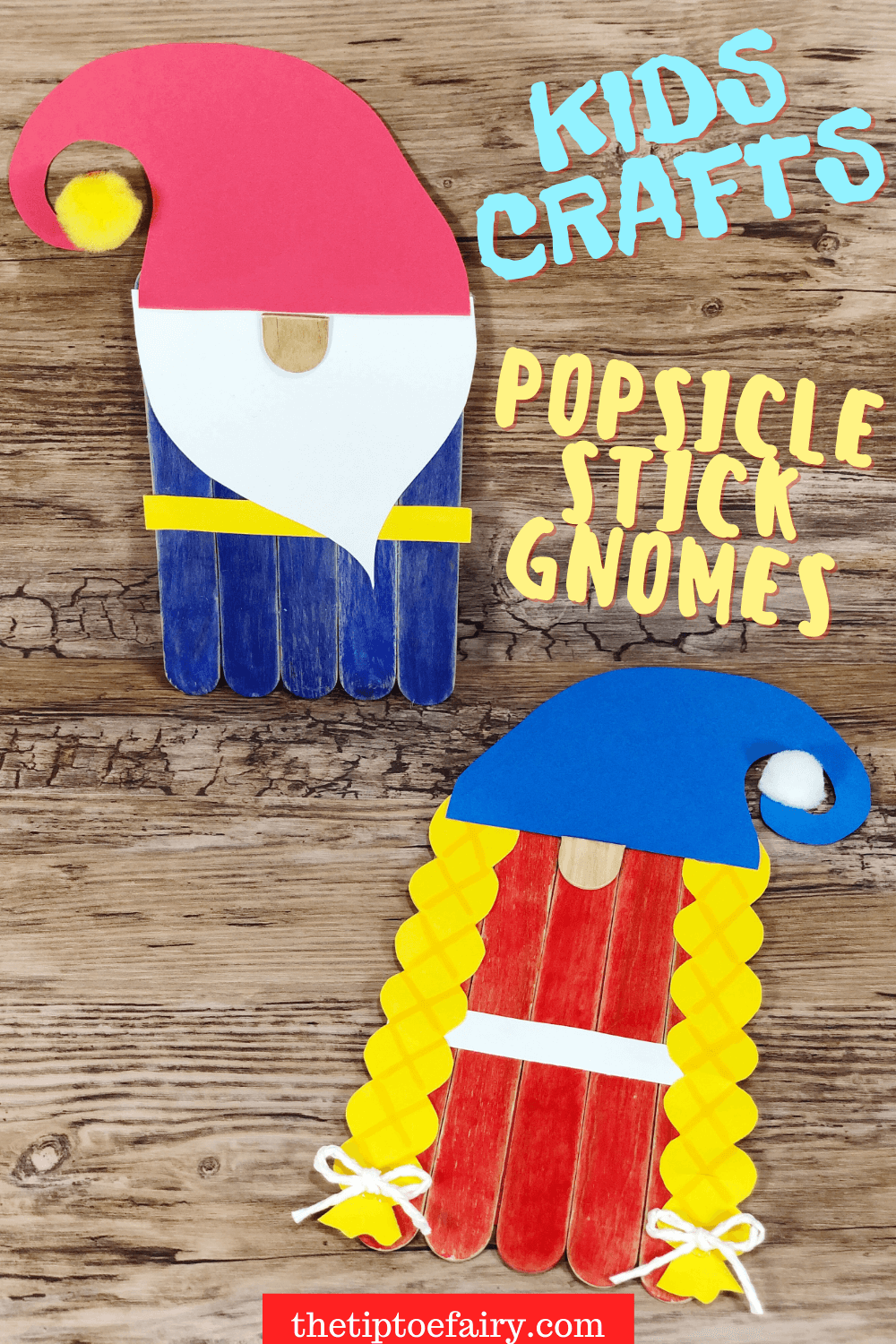 How to easily Make Popsicle Stick Gnomes | The TipToe Fairy