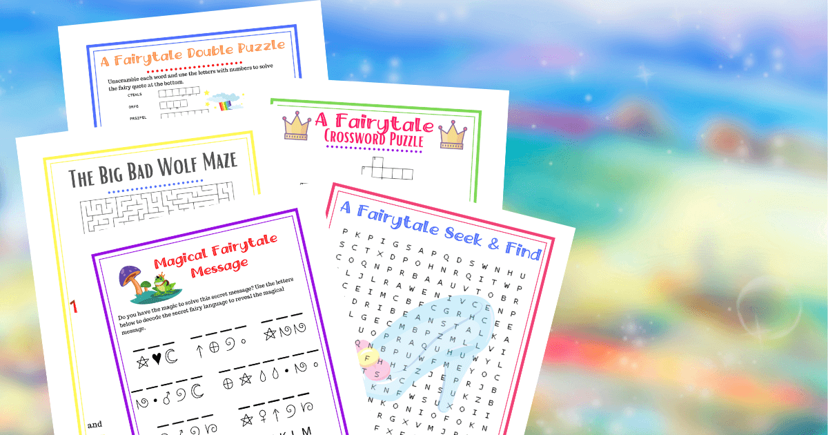 Free Kids Printable Fairytale Puzzle Pack | The TipToe Fairy