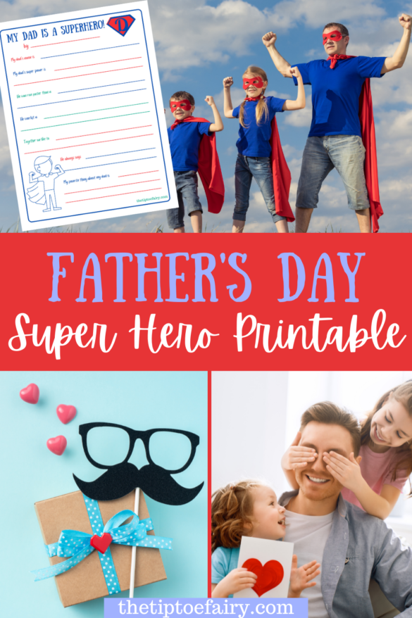 FREE Father's Day Super Hero Printable | The TipToe Fairy