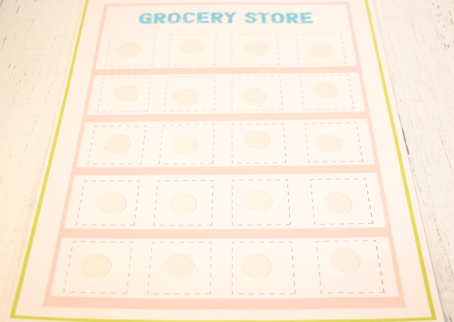 Free Preschool Grocery Store Printable Game | The TipToe Fairy