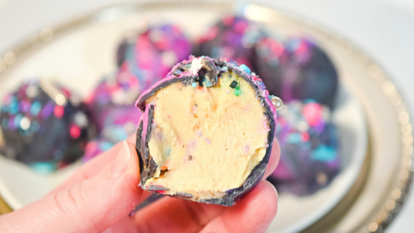 Moon Rock Cookie Dough Bites | The TipToe Fairy