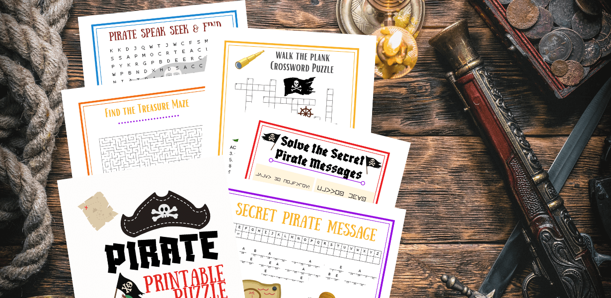 Free Kids Printable Pirate Puzzle Pack | The TipToe Fairy