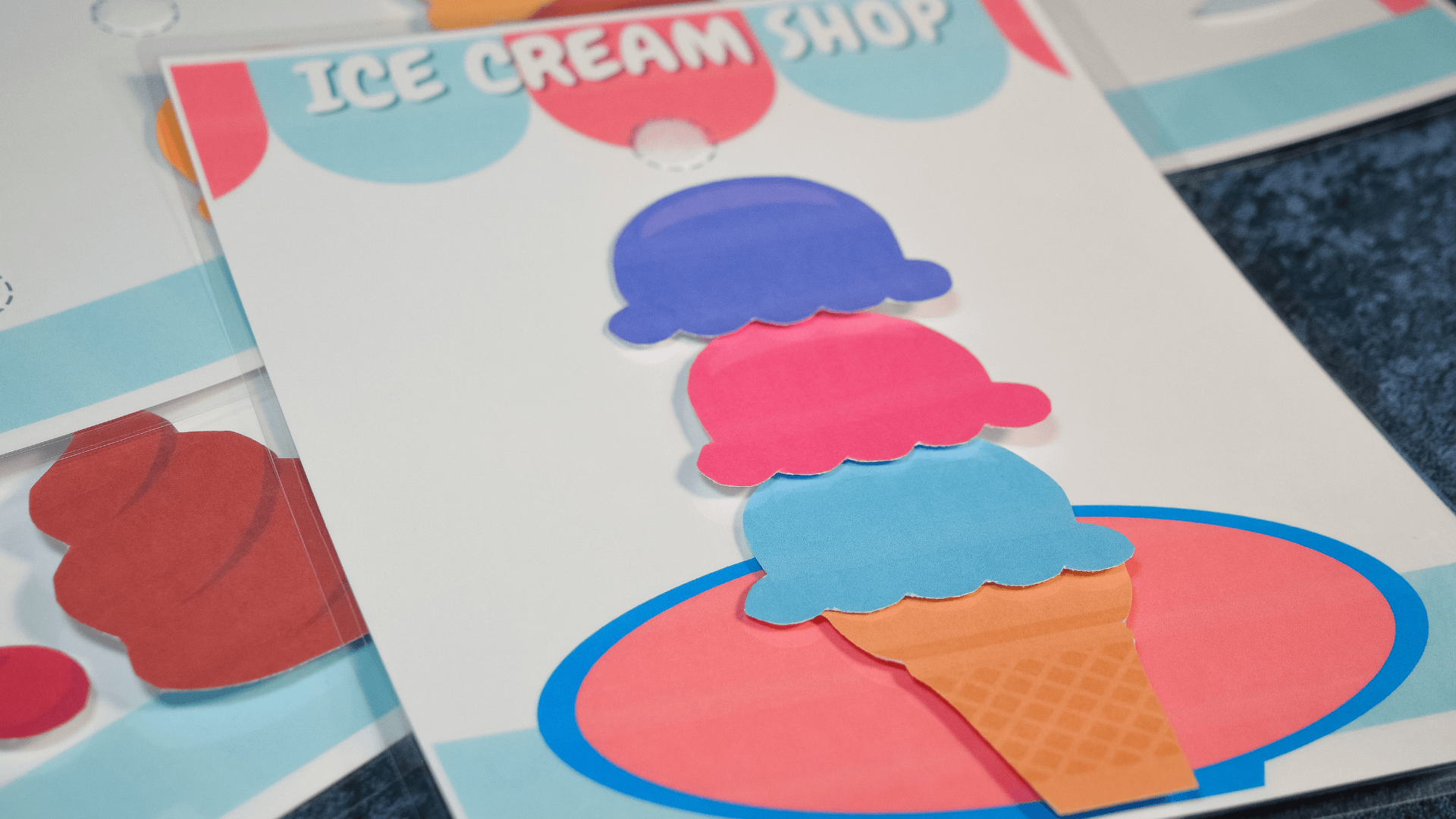 Free Preschool Ice Cream Shop Printable Game | The TipToe Fairy