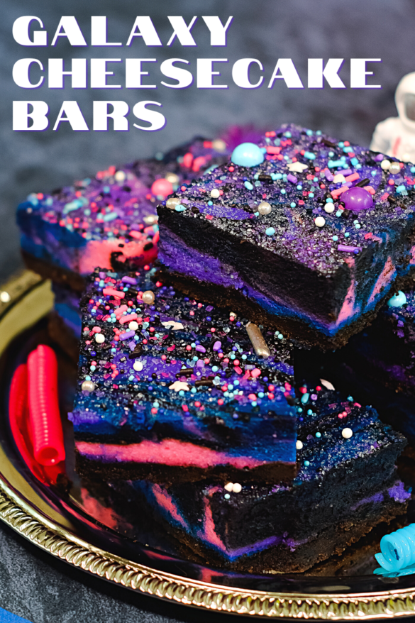 Galaxy Cheesecake Bars | The TipToe Fairy