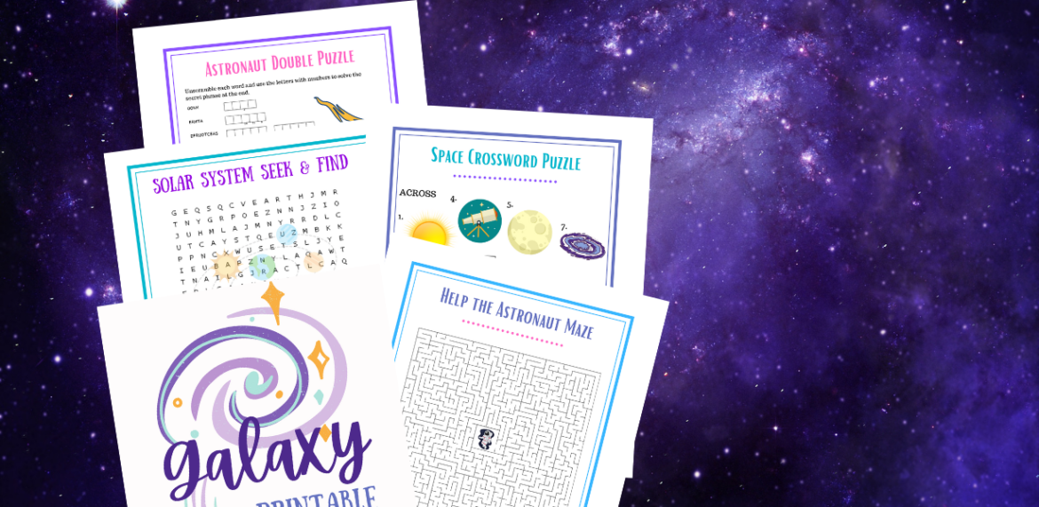 Free Kids Printable Galaxy Puzzle Pack | The TipToe Fairy