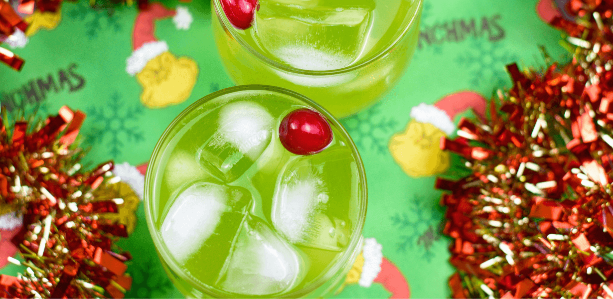 Let's Make a Grinch Mocktail Christmas Drink | The TipToe Fairy