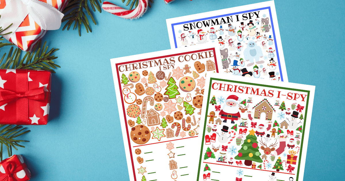 Christmas I Spy Games Free Printables for Kids | The TipToe Fairy