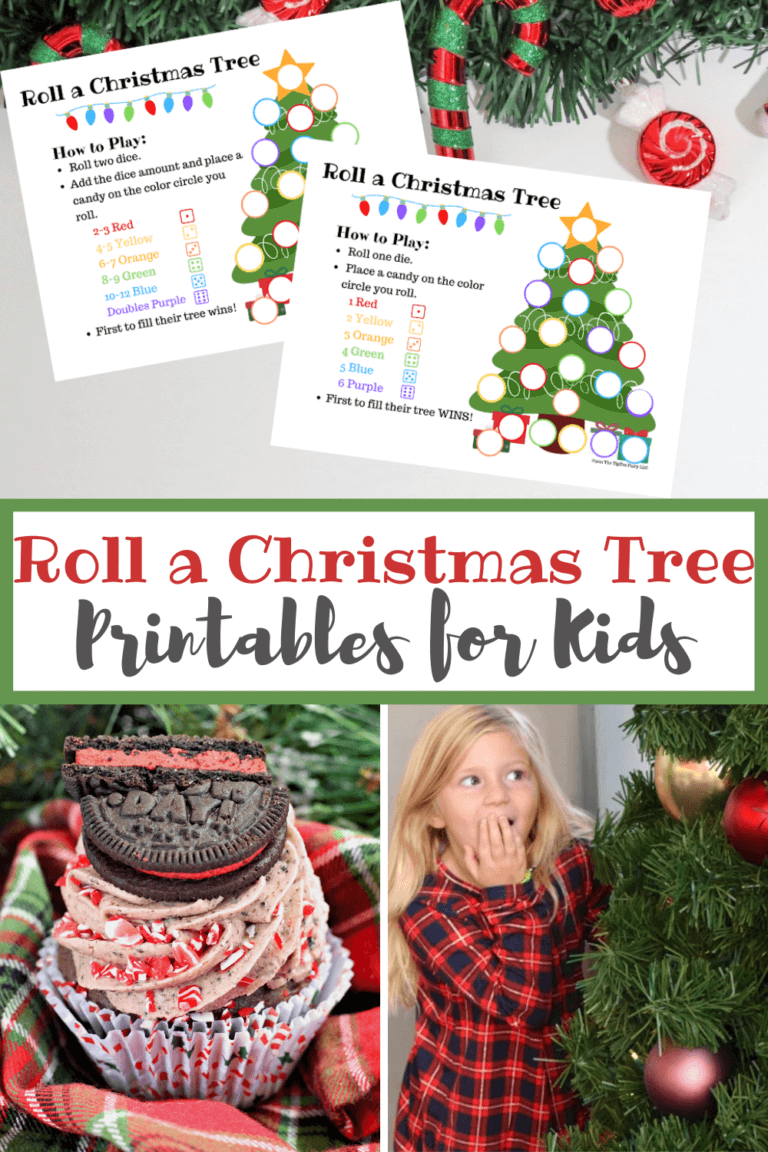 Free Kids Printable Roll a Christmas Tree Game | The TipToe Fairy