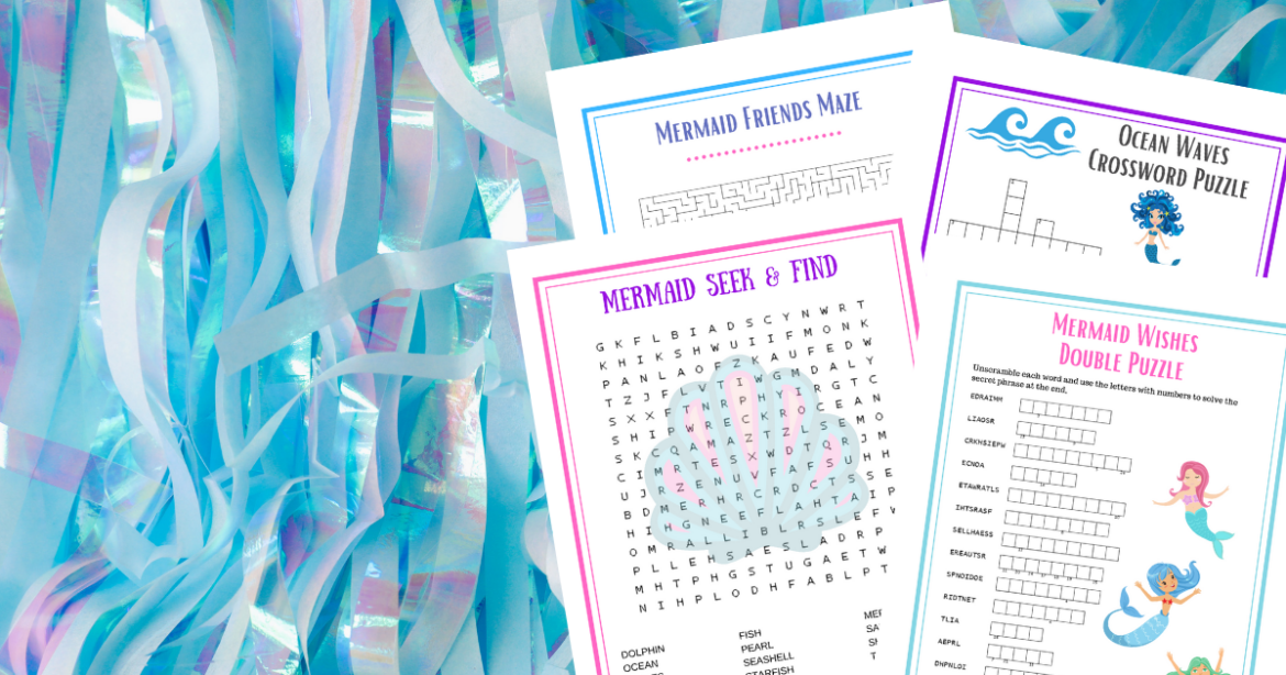 Free Kids Printable Mermaid Puzzle Pack | The TipToe Fairy