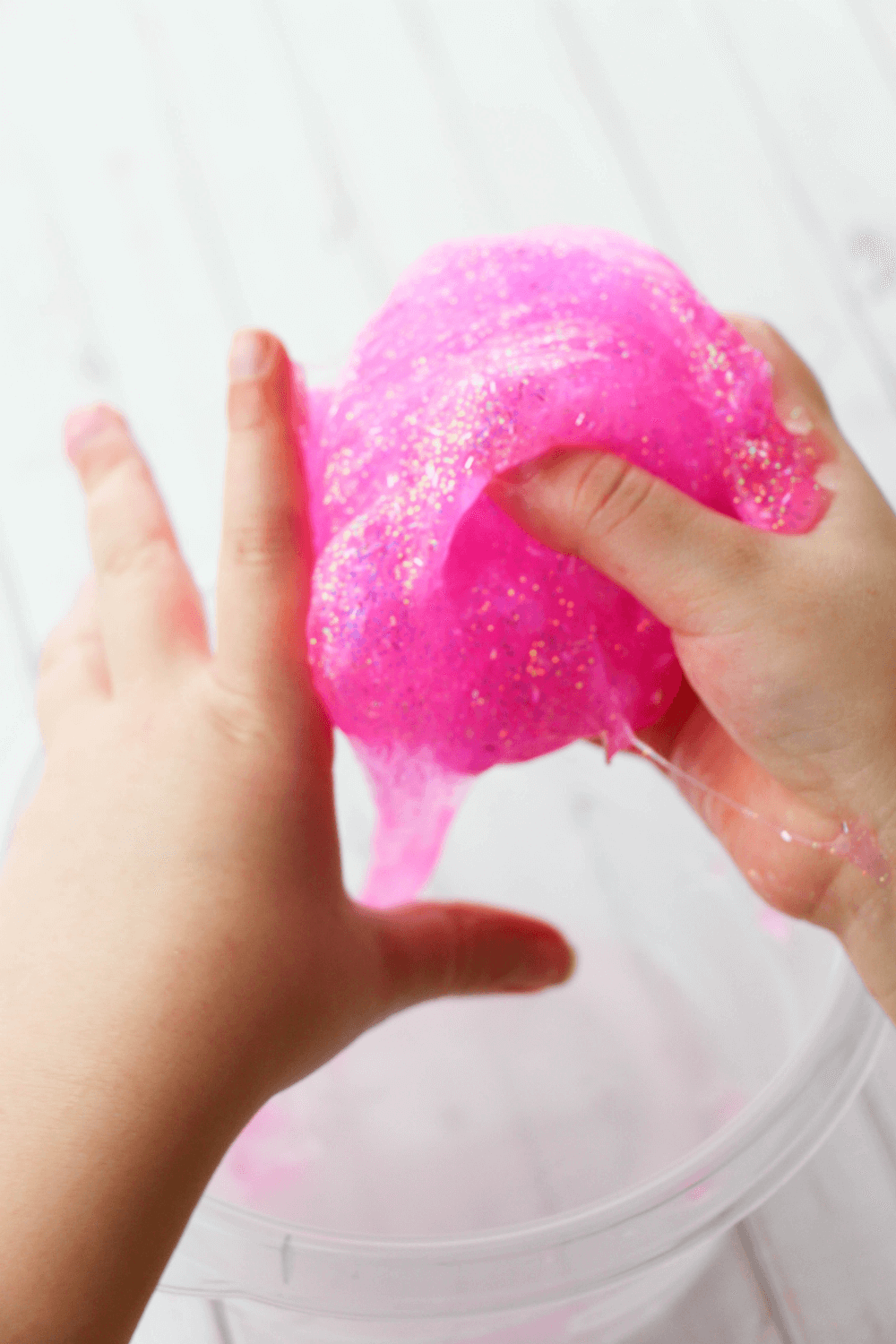 Valentine's Day Pink Glitter Slime | The TipToe Fairy