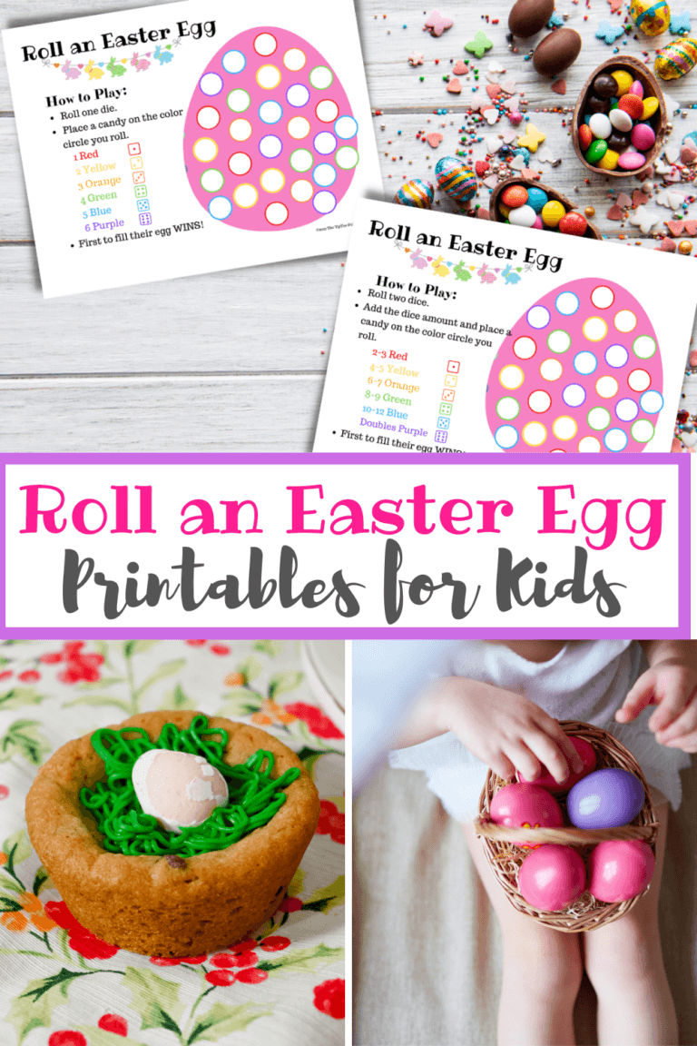 Free Kids Printable Easter Game Roll an Easter Egg Game | The TipToe Fairy