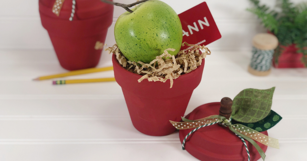 DIY Apple Flower Pot for Teacher Appreciation Gift Card Idea | The ...