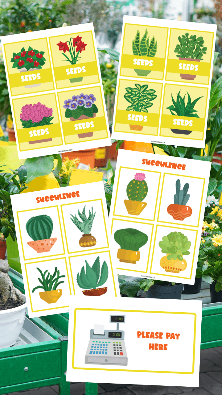 Download our FREE Preschool Pretend Play Plant Store Printable Bundle ...