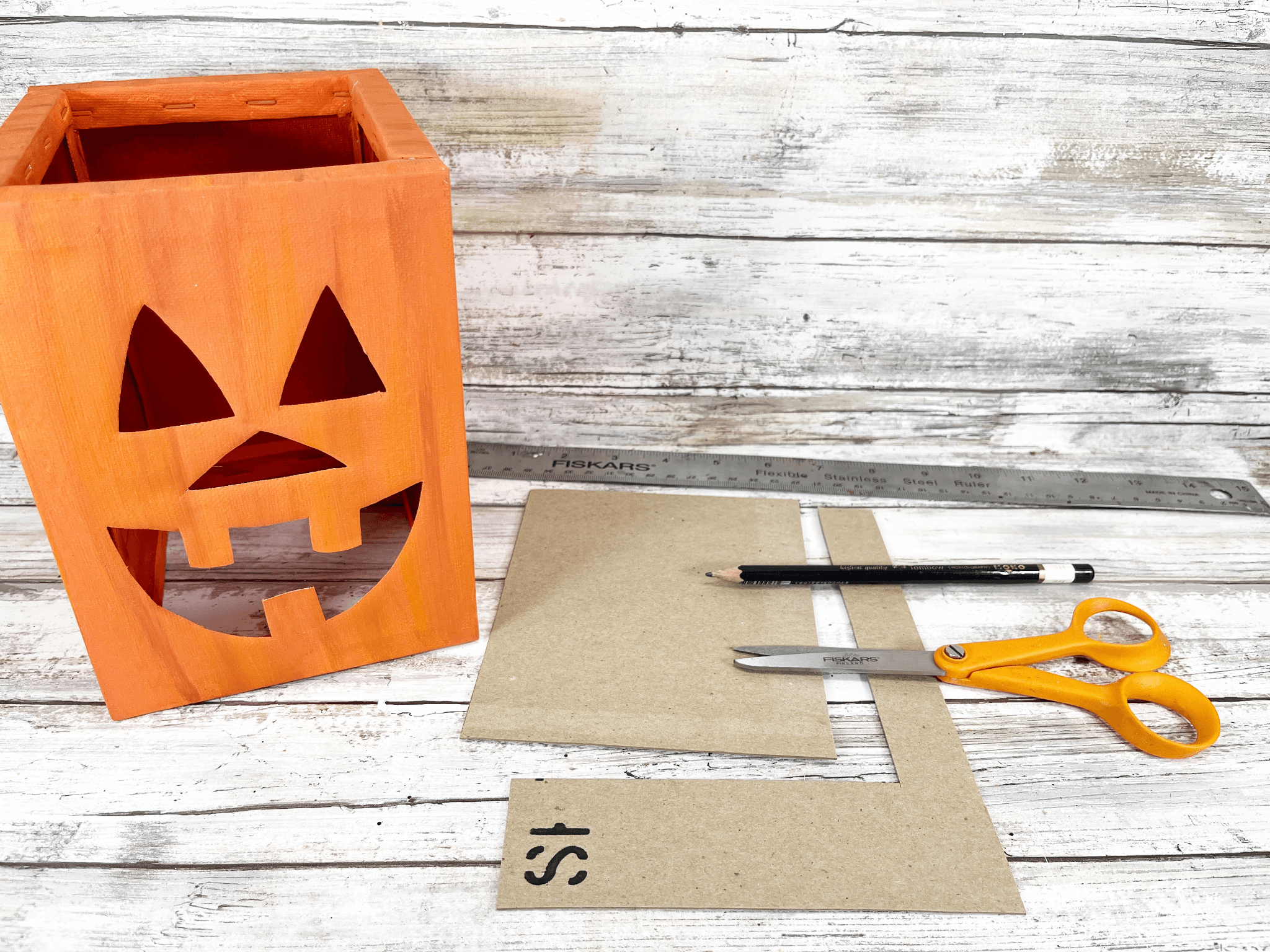 Dollar Store Halloween Hack - Make a Light Up Canvas Jack o Lantern ...