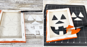 Dollar Store Halloween Hack - Make a Light Up Canvas Jack o Lantern ...