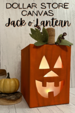 Dollar Store Halloween Hack - Make a Light Up Canvas Jack o Lantern ...