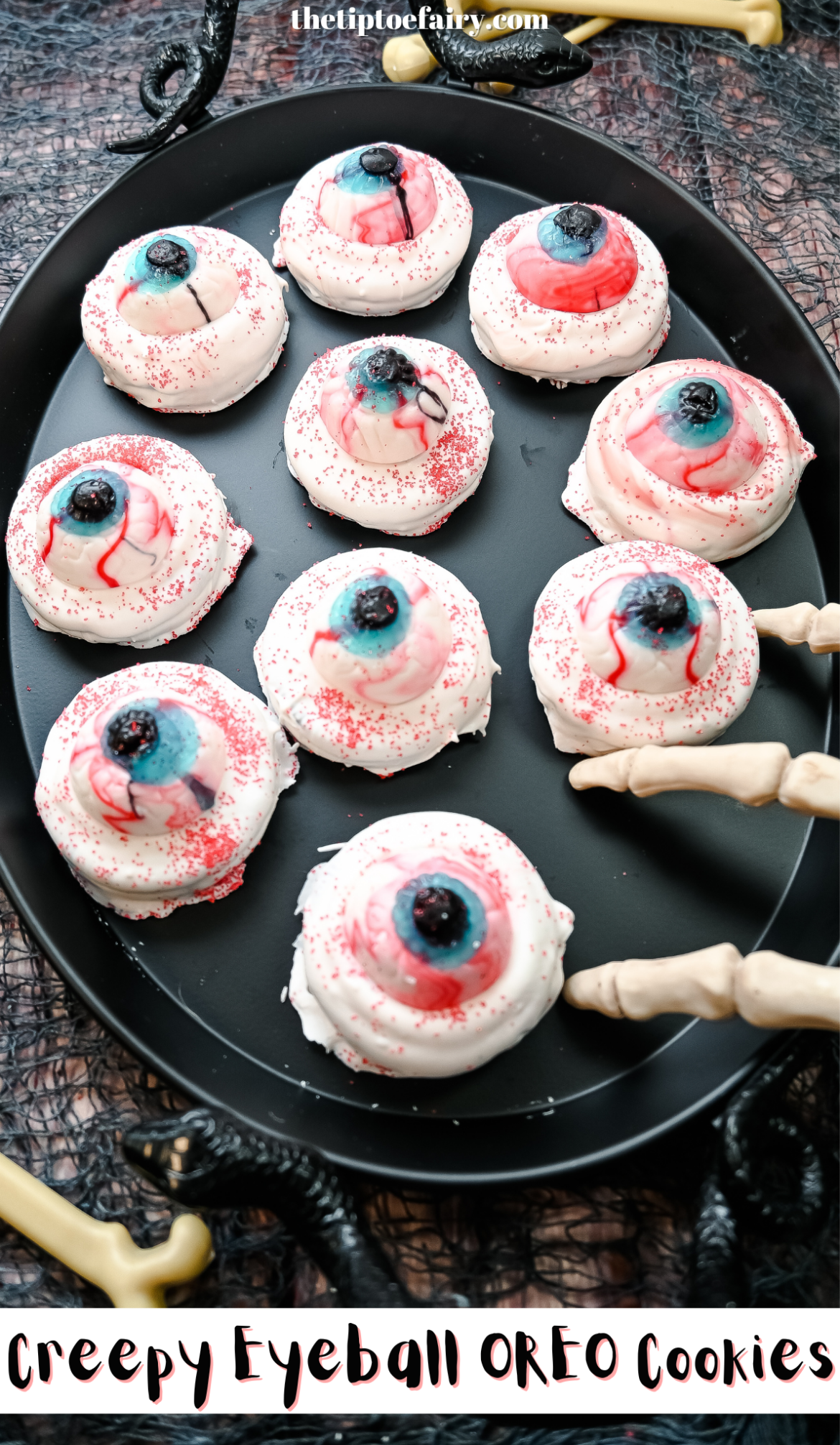 How to make Halloween Creepy OREO Cookie Eyeballs | The TipToe Fairy