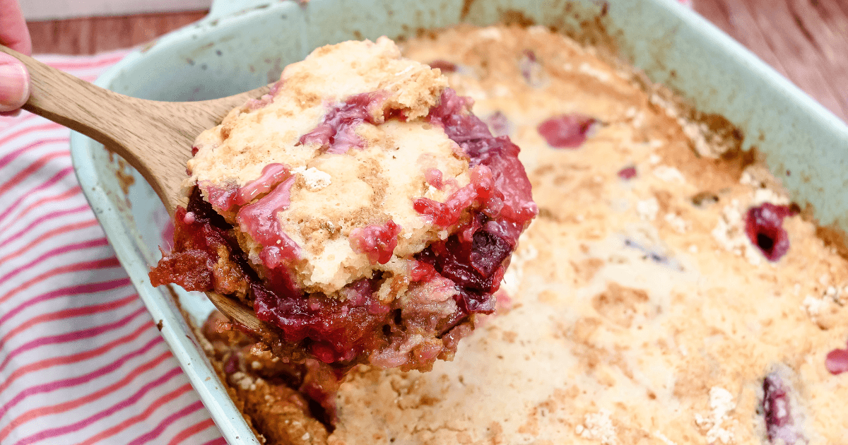 How to Make a Plum Dump Cake Cobbler | The TipToe Fairy