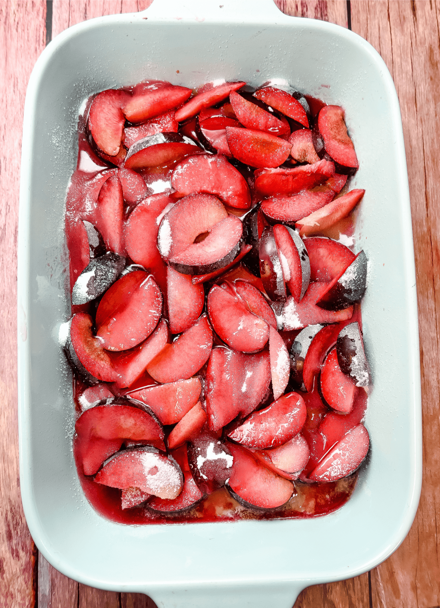 How to Make a Plum Dump Cake Cobbler | The TipToe Fairy