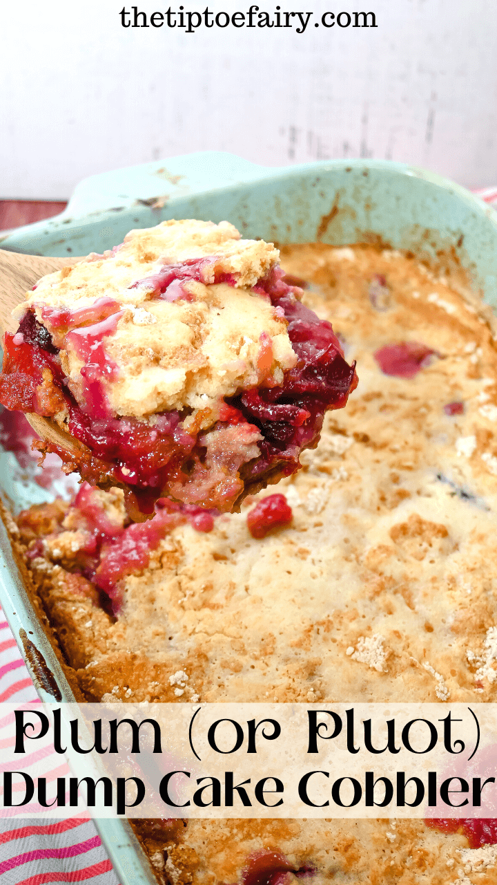 How to Make a Plum Dump Cake Cobbler | The TipToe Fairy