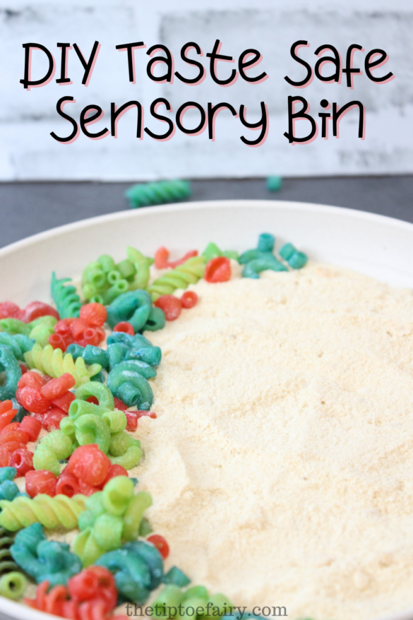 How to make a DIY Taste Safe Sensory Bin with Pasta and Cereal | The ...