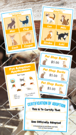 Preschool Pretend Play Adopt a Pet Printables Kit | The TipToe Fairy