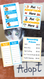 Preschool Pretend Play Adopt a Pet Printables Kit | The TipToe Fairy