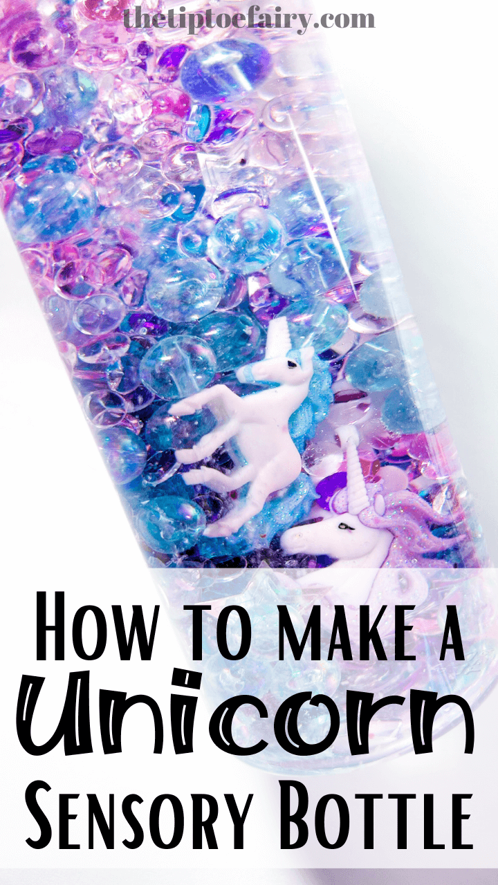 Make a Unicorn Sensory Bottle | The TipToe Fairy