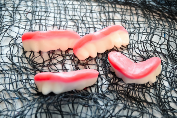 Easy Halloween Vampire Teeth Bloody Cupcakes | The TipToe Fairy