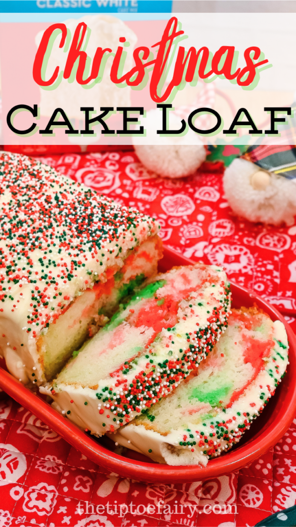 Easy Christmas Cake Loaf with Box Mix | The TipToe Fairy
