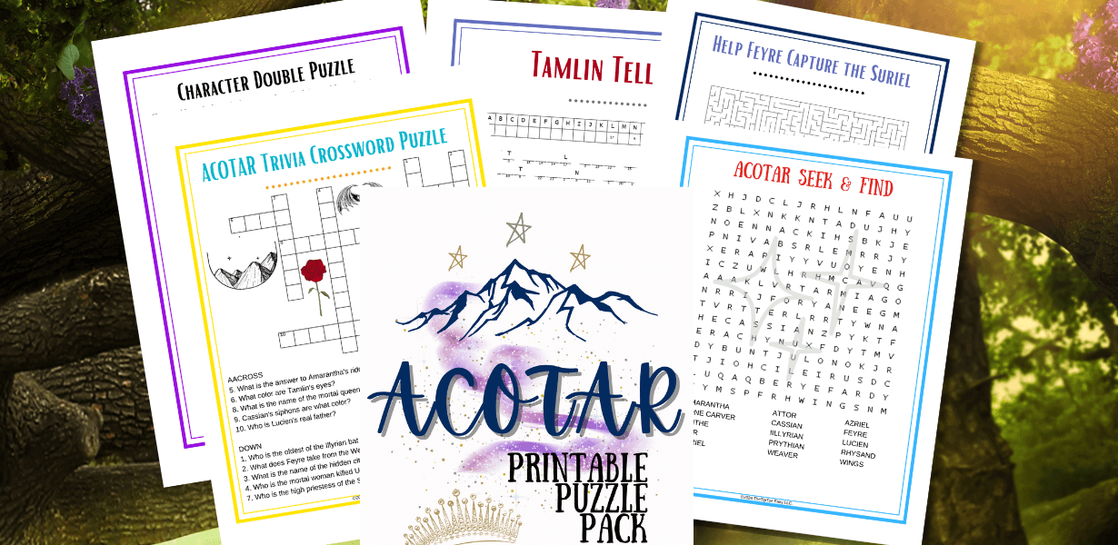 Free Printable ACOTAR Puzzle Games | The TipToe Fairy