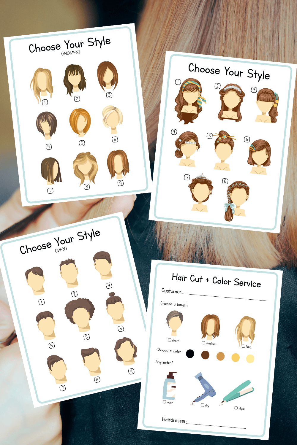 Download FREE Preschool Pretend Play Hairdresser Printable Bundle for ...