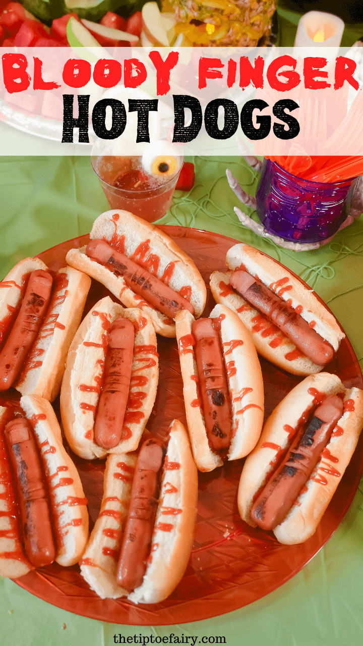 How to make Summerween Bloody Finger Hot Dogs | The TipToe Fairy